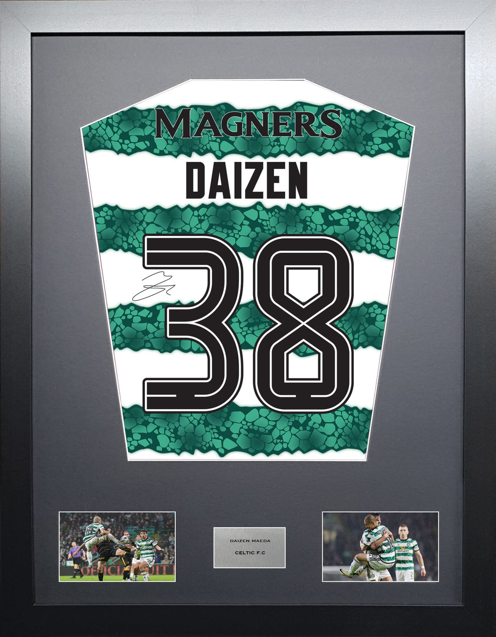 Daizen Maeda Celtic signed shirt display 2024 season – The Frame Lab