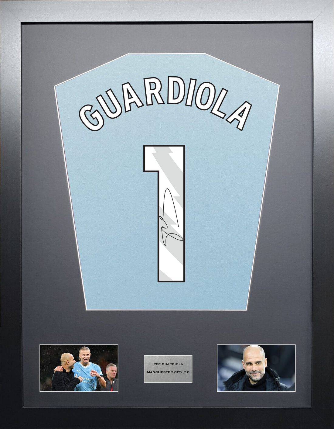 Pep Guardiola Manchester City signed shirt display 2024 season – The ...