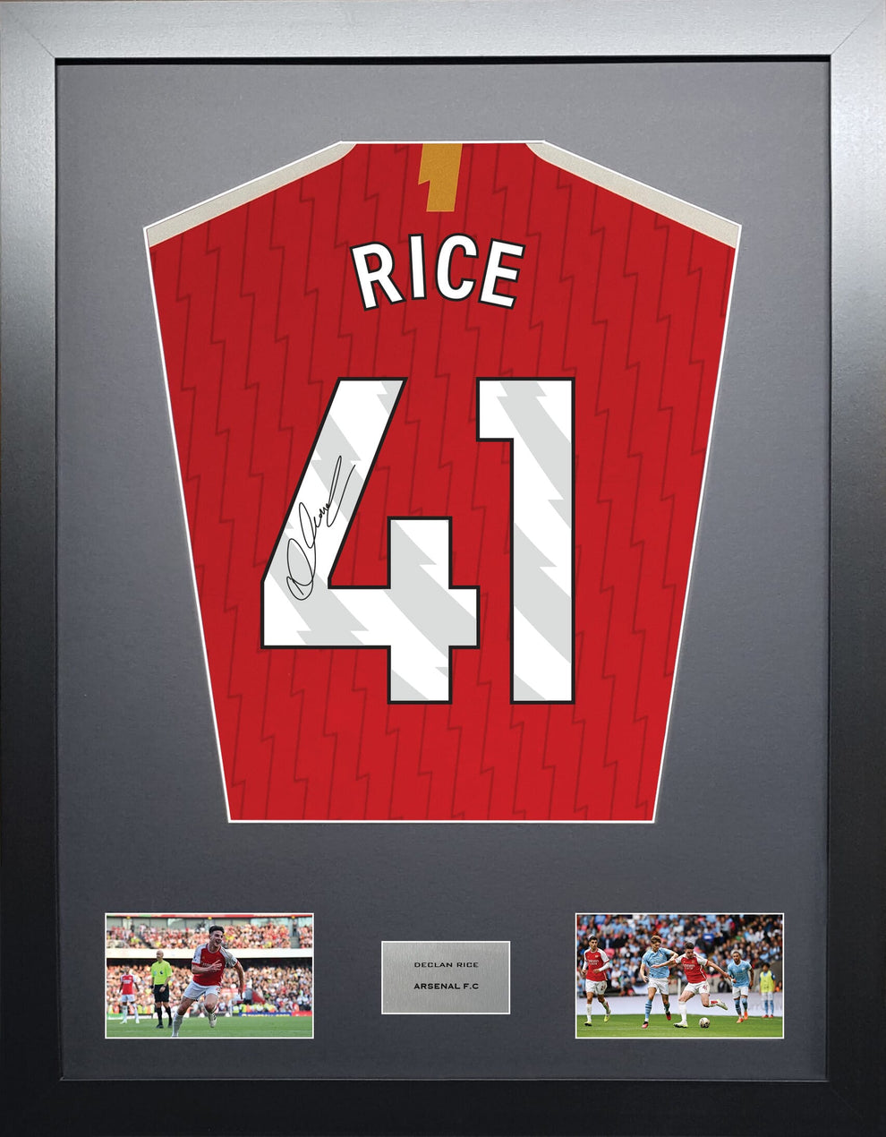 Declan Rice Arsenal signed shirt display 2024 season – The Frame Lab