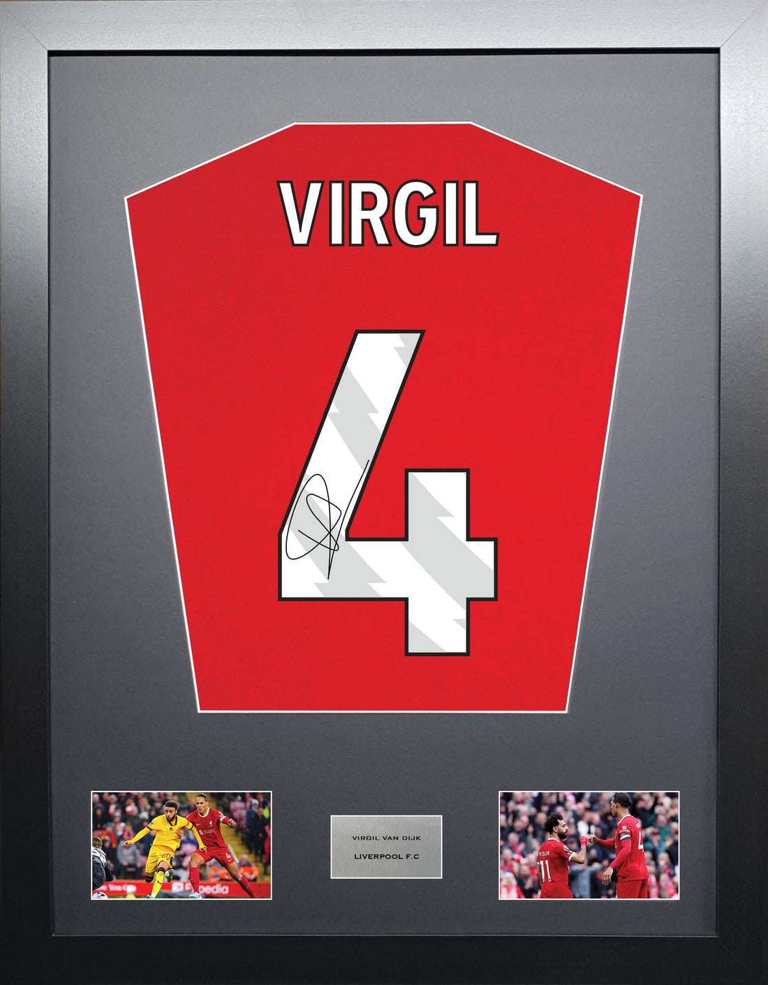 Virgil van Dijk Liverpool signed shirt display 2024 season – The Frame Lab
