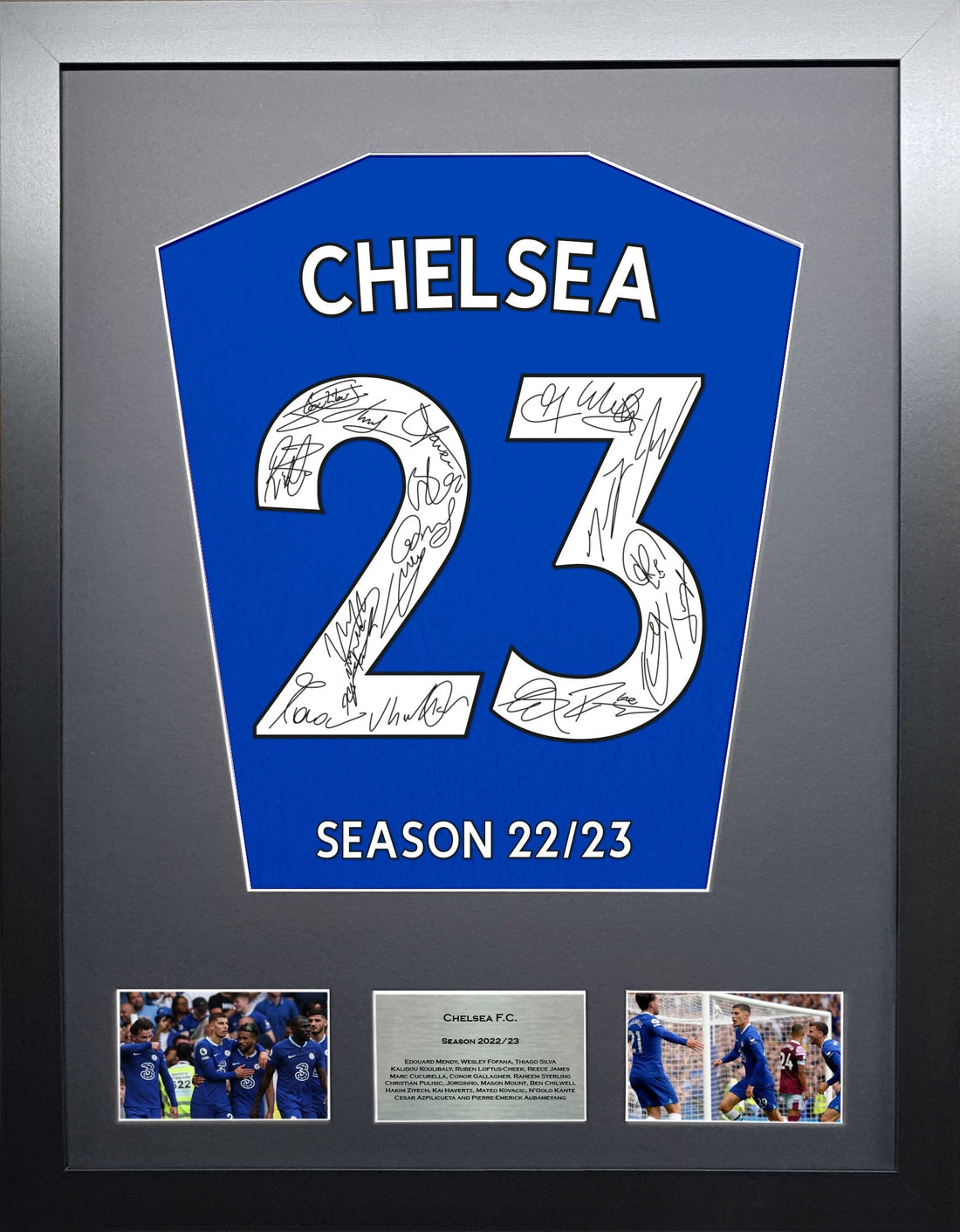 Chelsea 2023 Season Team signed Shirt Frame – The Frame Lab