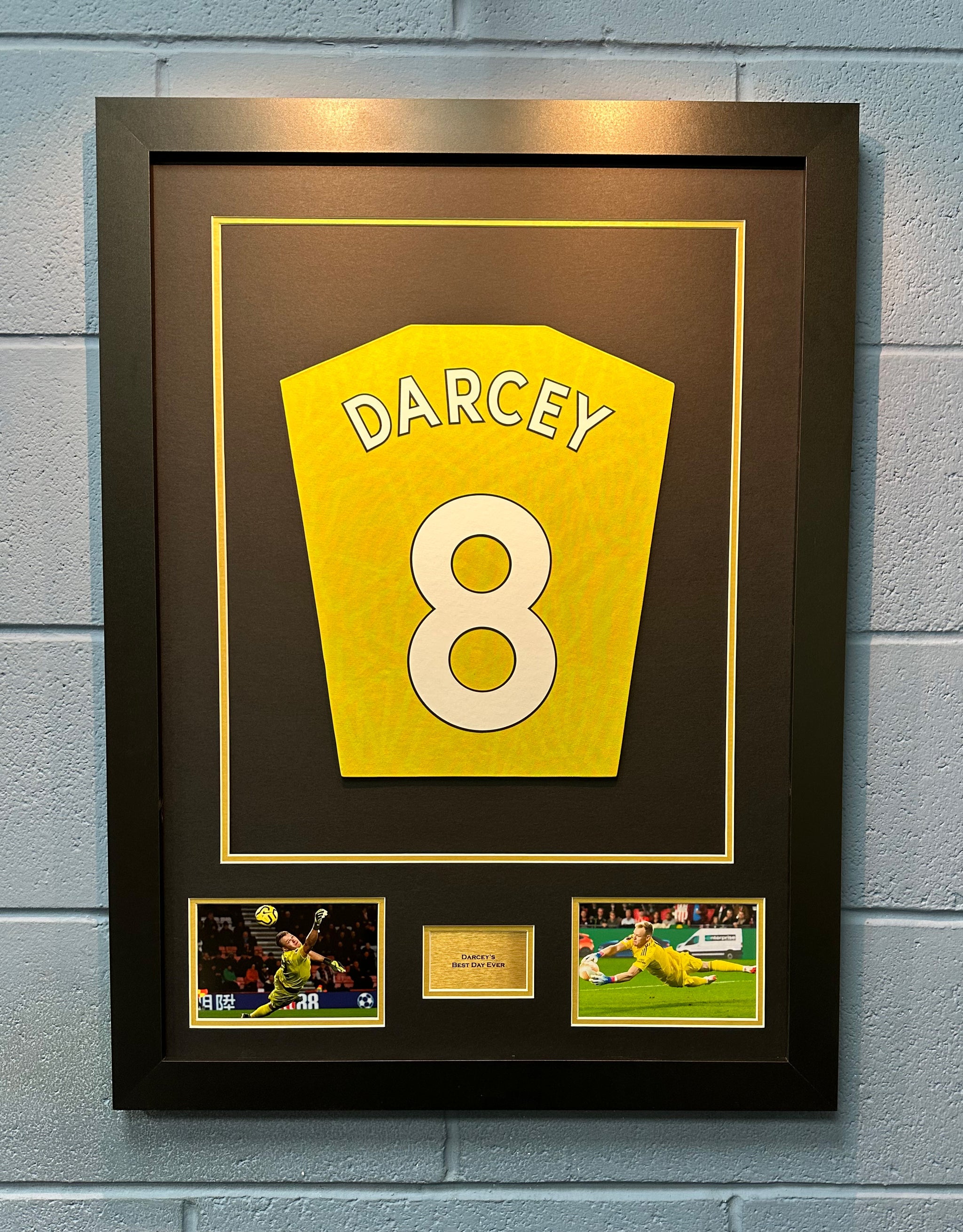Junior DIY Football Shirt Framing Kit. Black and Gold . – The Frame Lab