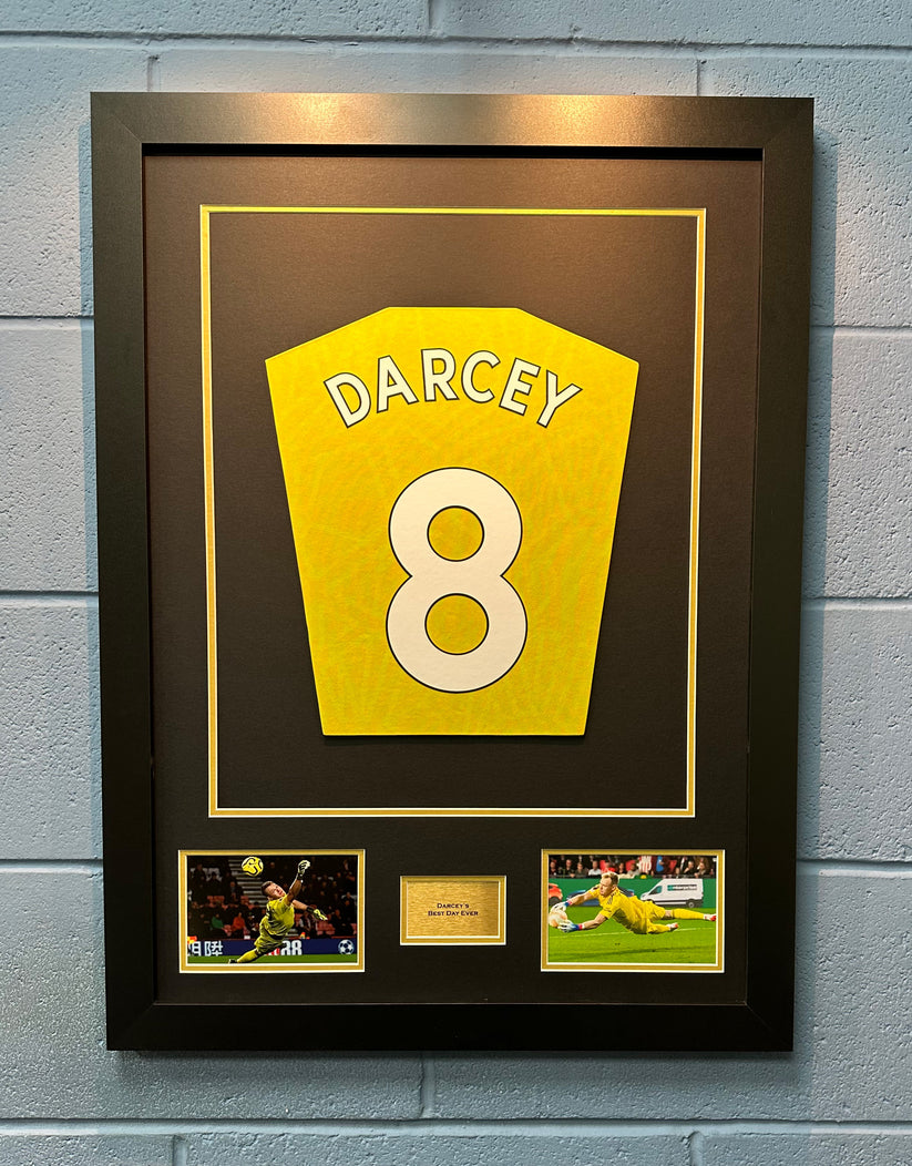 Junior DIY Football Shirt Framing Kit. Black and Gold . – The Frame Lab
